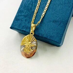 Prime Jewelry 269 | Jewelry | Saint Michael Necklace Pendant Tri Color ...